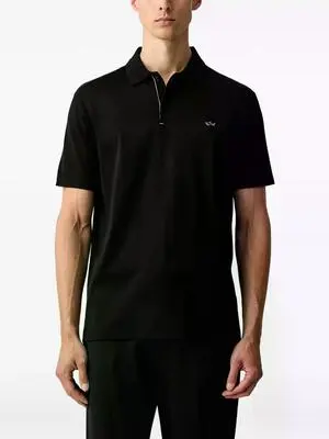 Paul & Shark Logo-plaque Polo Shirt - Black