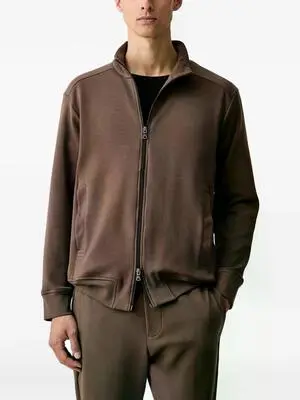 Paul & Shark Zip-up High-neck Sweater - Brown