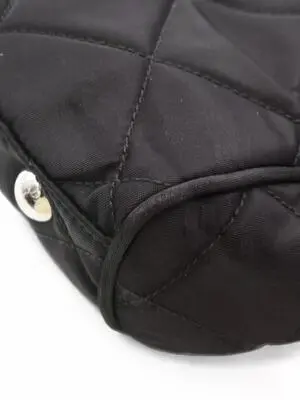 Prada Tessuto Impuntu Chain Shoulder Bag - Black