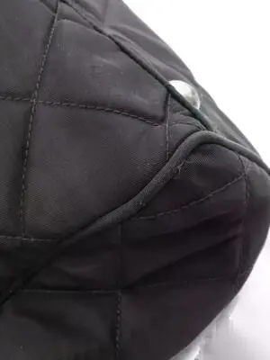 Prada Tessuto Impuntu Chain Shoulder Bag - Black