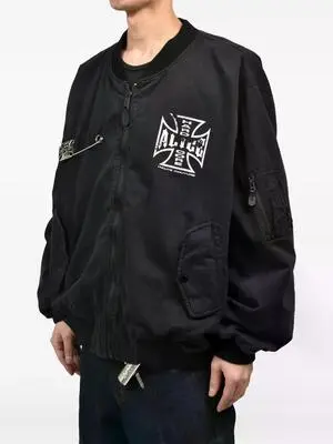 N.HOOLYWOOD Reversible Logo-print Bomber Jacket