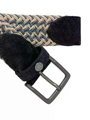 Paul & Shark Braided Suede-trim Belt - Neutrals