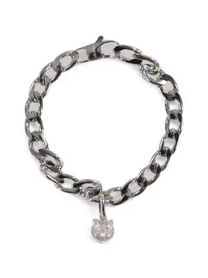 COMFORT Piyong Charm Curb-chain Bracelet - Silver