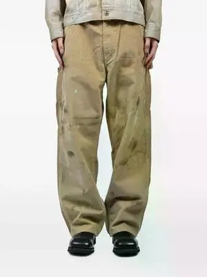 SWJP Paint-splatter Corduroy Trousers - Neutrals