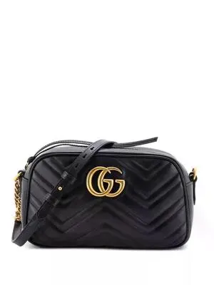 Gucci Gg Marmont Matelasse Leather Shoulder Bag - Black