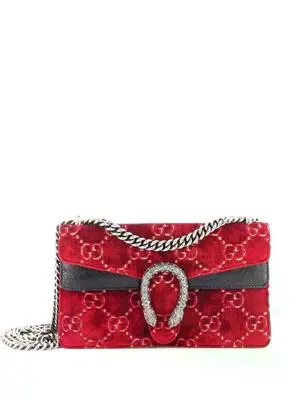 Gucci Dionysus Bag Gg Velvet Mini Shoulder Bag - Red