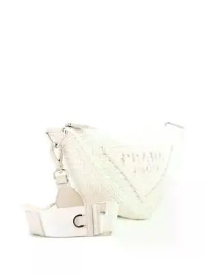 Prada Crochet Raffia Small Crossbody Bag