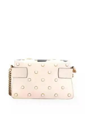 Gucci Broadway Pearly Bee Embellished Leather Mini Shoulder Bag