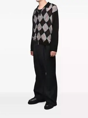 CEDARWOOD Cities Argyle Zip-up Cardigan