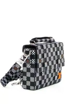 LOUIS VUITTON Flap Soft Trunk Messenger Bag Limited Edition Distorted Damier Crossbody Bag