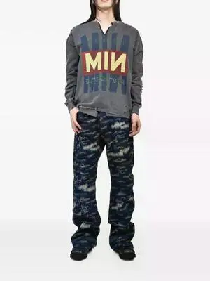 MINUS Distressed Twisted-seam Denim Jeans