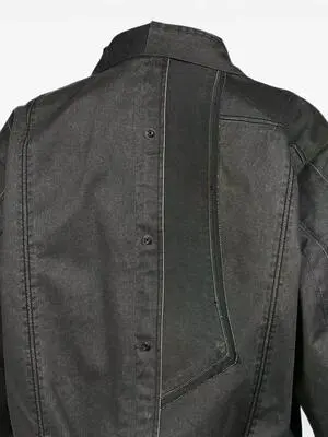 UNDER THE SIGN Dustborn Light Patchwork Waxed-effect Bomber Jacket