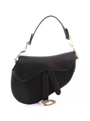 Dior Saddle Handbag Satin With Crystals Mini Shoulder Bag