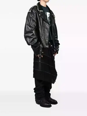 MARKING DISTANCE Big Baby Leather Biker Jacket