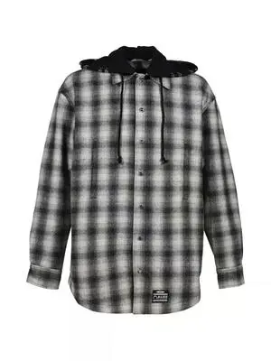 N.HOOLYWOOD Check Hooded Shirt