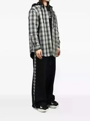 N.HOOLYWOOD Check Hooded Shirt