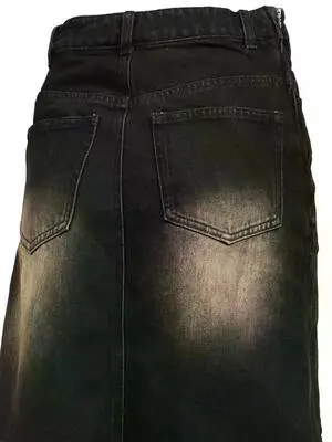 VIVAMUS Asymmetric Frayed Mini Skirt