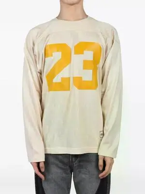DEAR BORO Number-print T-shirt - White