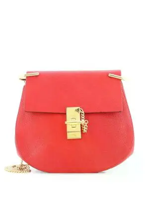 Chloé Drew Leather Small Crossbody Bag - Red