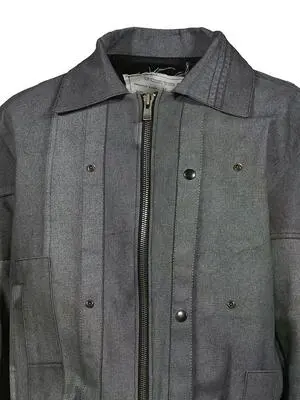 UNDER THE SIGN Patchwork Waxed Cotton Bomber Jacket