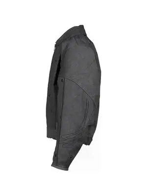 UNDER THE SIGN Patchwork Waxed Cotton Bomber Jacket