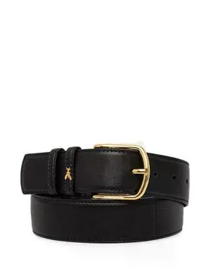 Patrizia Pepe Logo-plaque Leather Belt - Black