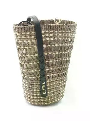 Loewe Braided Pocket Bucket Bag - Brown