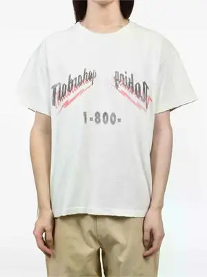 NO BISHOP NO KING Graphic-print T-shirt - Neutrals