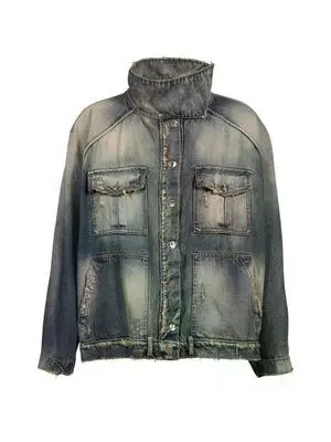 DOMENICO OREFICE A4 Distressed Denim Jacket - Blue