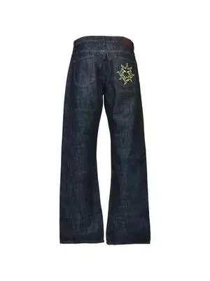 COLOR SPACE Logo-print Straight-fit Jeans