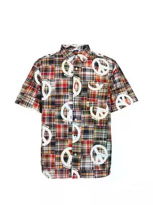 SWJP Madras Patchwork Shirt - Red