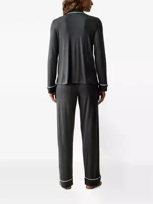 Dkny Piped-trim Pajamas - Grey