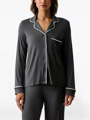 Dkny Piped-trim Pajamas - Grey
