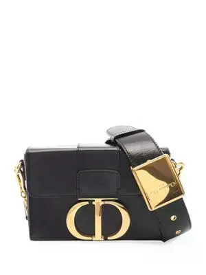 Dior 2010s 30 Montaigne Box Shoulder Bag - Black