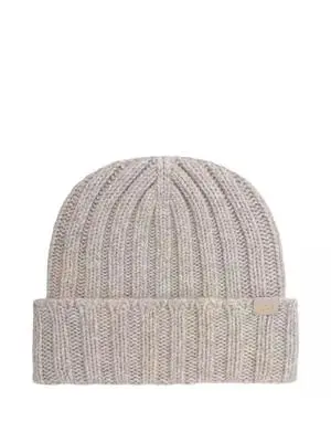 Paul & Shark Ribbed-knit Beanie Hat - Grey