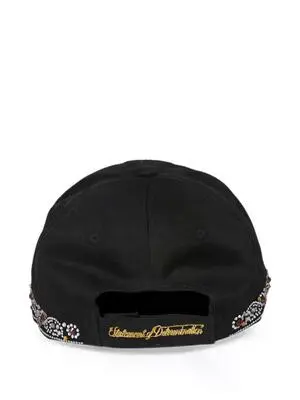 BOSSUP Rhinestone-embellished Embroidered Baseball Cap