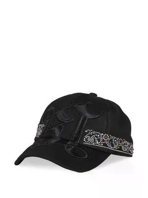 BOSSUP Rhinestone-embellished Embroidered Baseball Cap