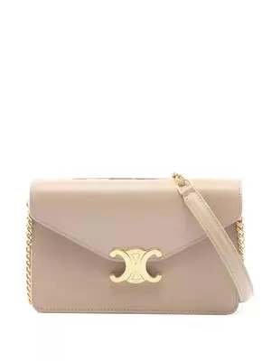Celine 2020s Margo Triomphe Chain Shoulder Bag - Neutrals