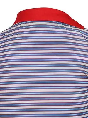 ANOMALIES DEPARTMENT Striped Asymmetric Polo Shirt