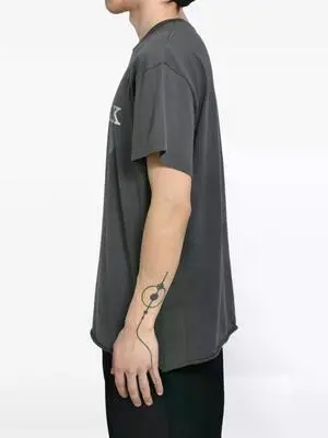 CEDARWOOD Slogan-print Cropped T-shirt