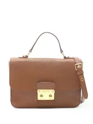 Miu Miu 2000s Madras Shoulder Bag - Brown
