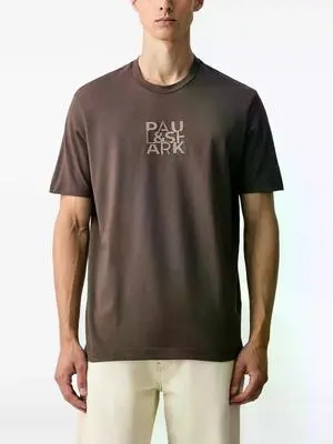Paul & Shark Logo-embroidered T-shirt - Brown