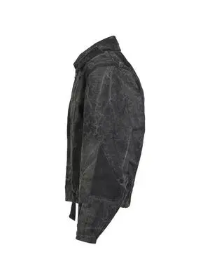 UNDER THE SIGN Patchwork Waxed-cotton Bomber Jacket