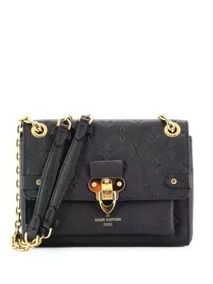 LOUIS VUITTON Monogram Empreinte Leather Vavin Bb Crossbody Bag - Black