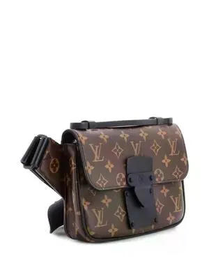 LOUIS VUITTON S Lock Sling Bag Macassar Monogram Canvas Belt Bag
