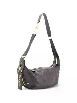 Dior D-journey Macrocannage Quilt Calfskin Small Shoulder Bag - Black