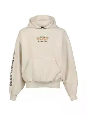 EVANGELI0N 95 Logo-print Graphic-print Hoodie - Neutrals