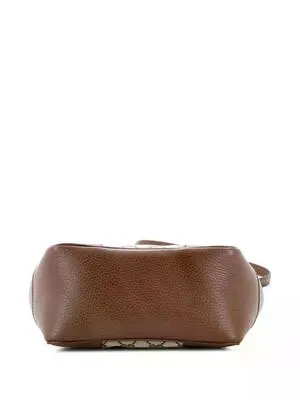 Gucci Bree Convertible Tote Gg Canvas With Leather Small Crossbody Bag - Brown