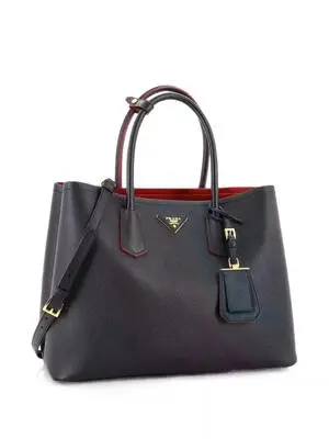 Prada Cuir Double Saffiano Leather Medium Tote Bag