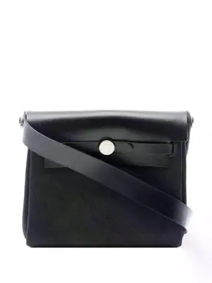 Hermès Mini Herbag Zip Shoulder Bag - Black